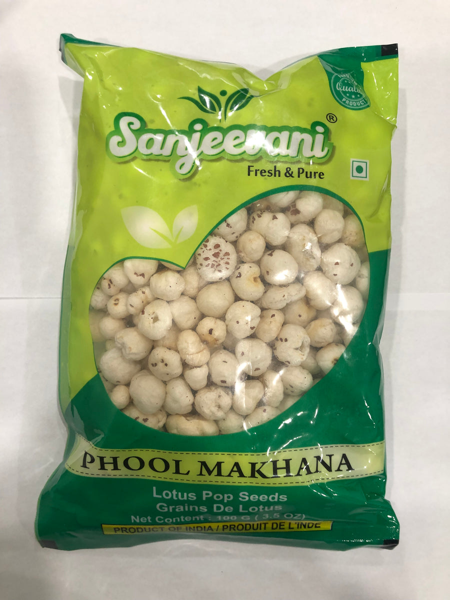Lotus seeds ( Roasted Phool Makhana) , 100 gram, – Lakhy Imports